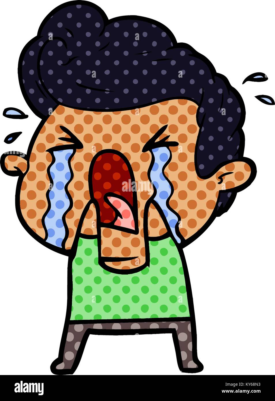 cartoon crying man Stock Vector Image & Art - Alamy