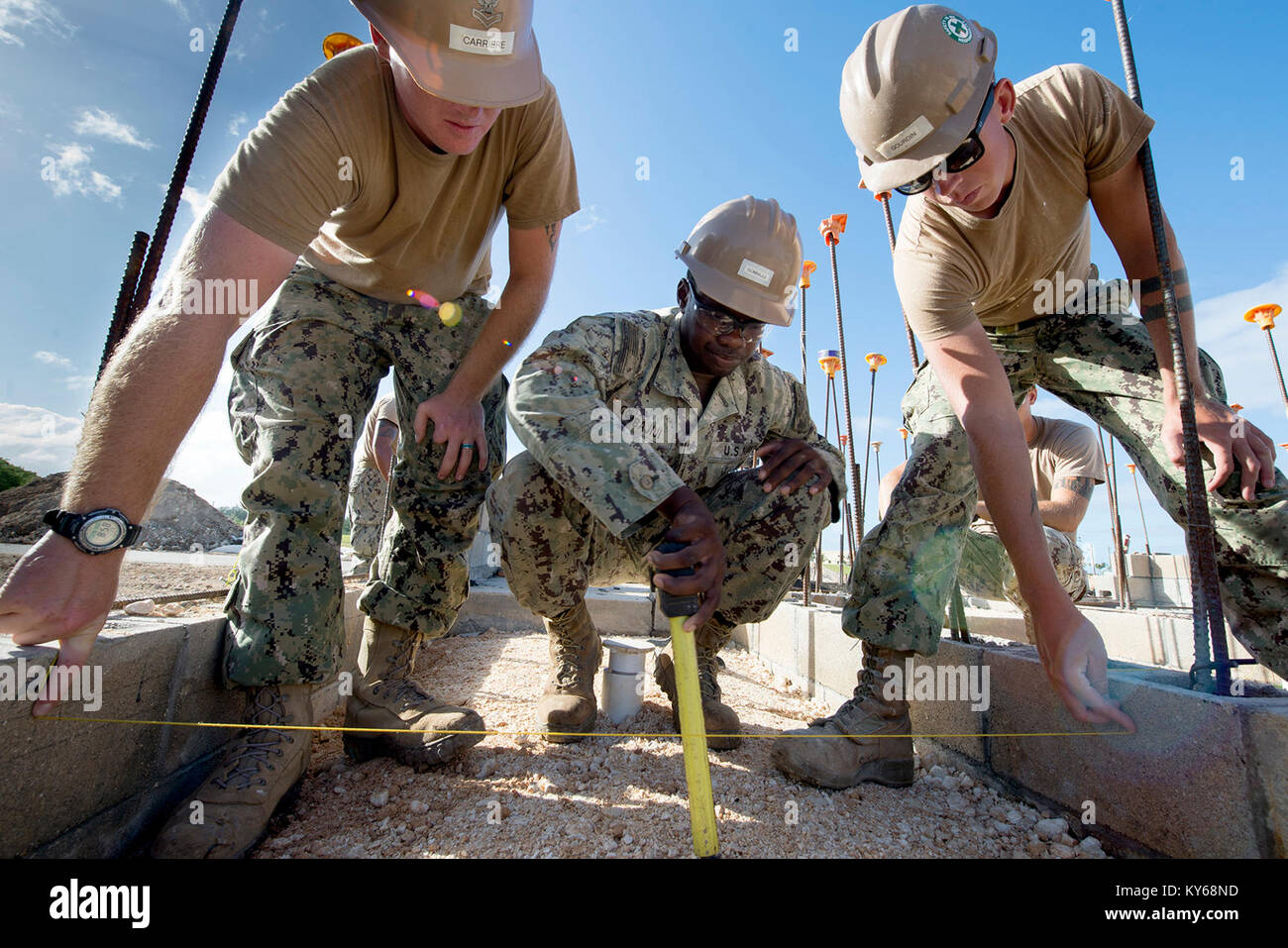 U.S. Navy Sailors, assigned to Naval Mobile Construction Battalion ...