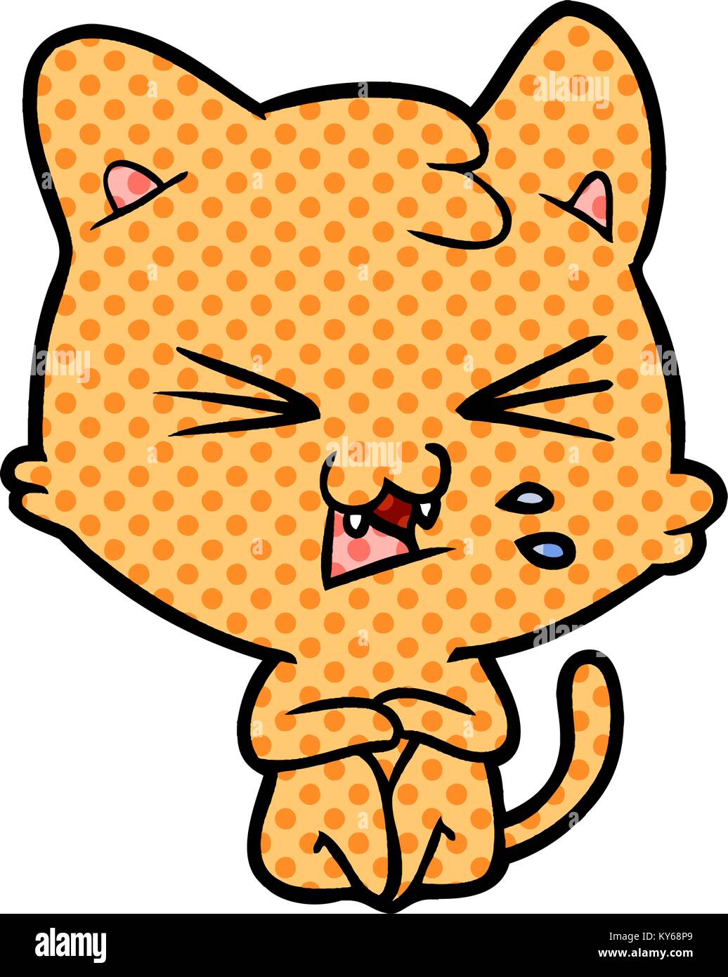 cartoon cat hissing Stock Vector Image & Art - Alamy