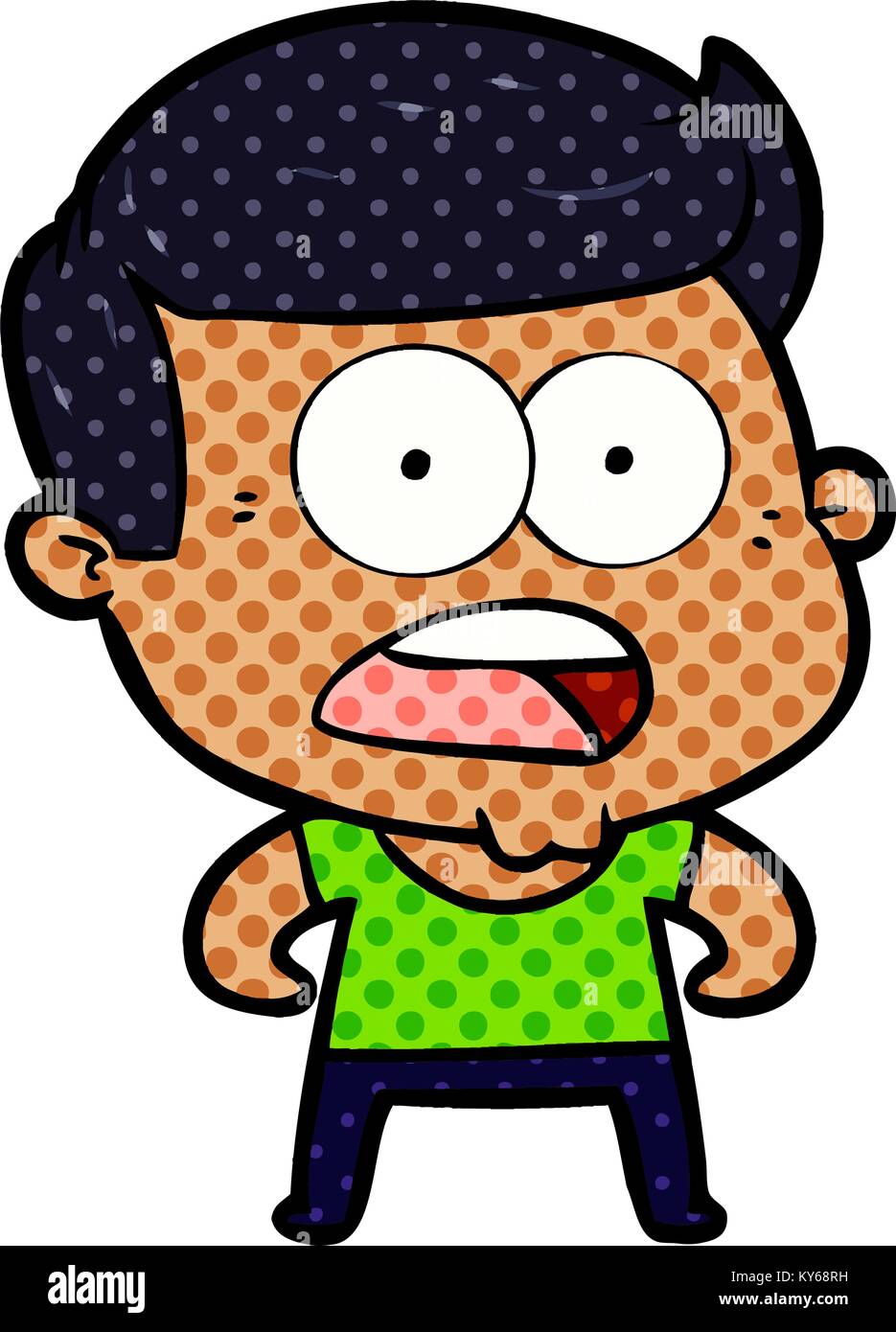 cartoon shocked man Stock Vector Image & Art - Alamy
