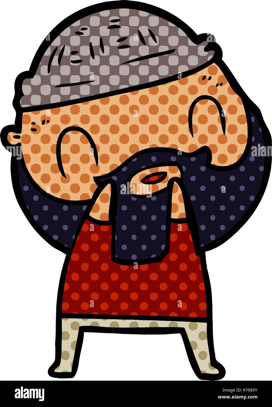 cartoon bearded man Stock Vector Image & Art - Alamy
