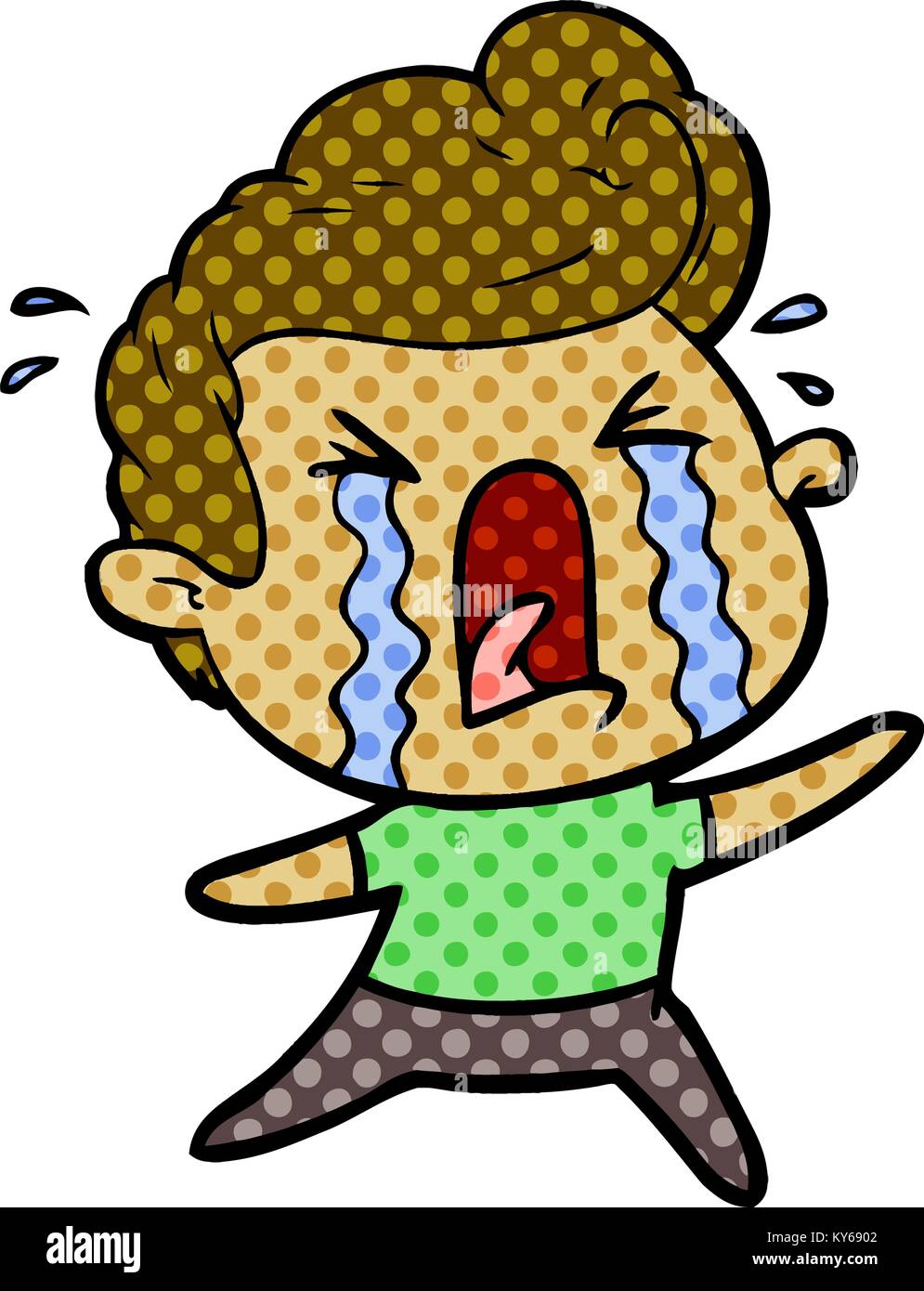 cartoon crying man Stock Vector Image & Art - Alamy