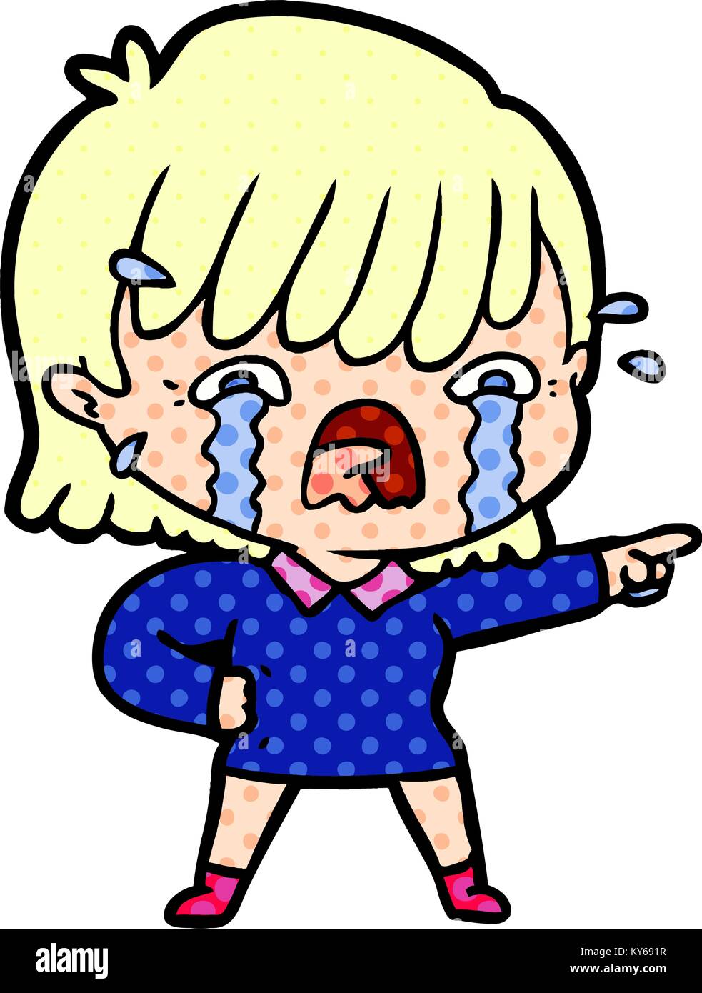 cartoon girl crying Stock Vector Image & Art - Alamy