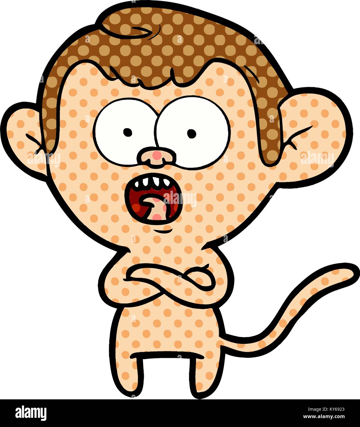 cartoon shocked monkey Stock Vector Image & Art - Alamy