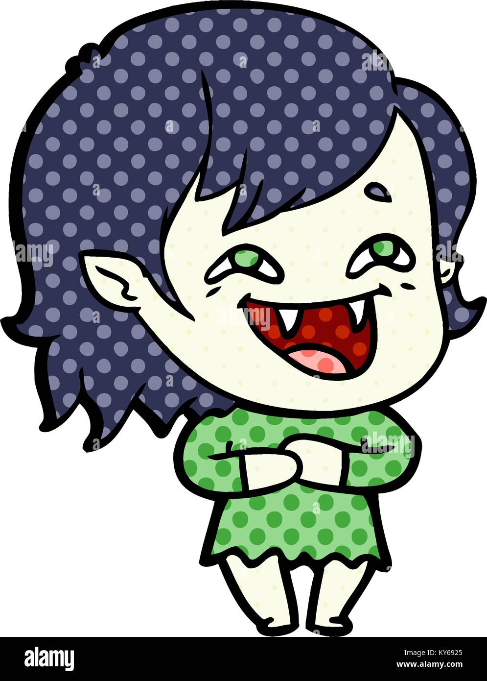 cartoon laughing vampire girl Stock Vector Image & Art - Alamy