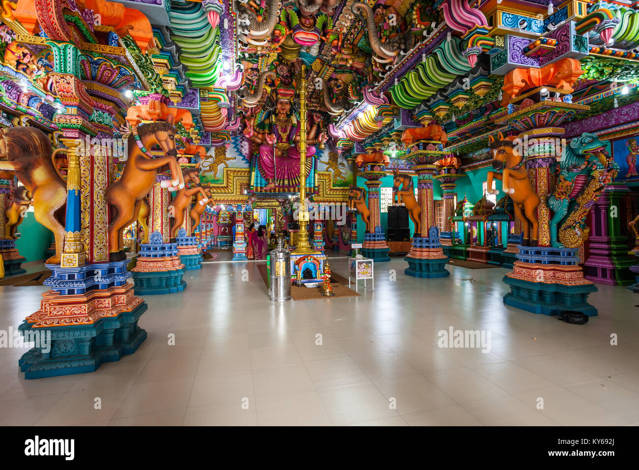 TRINCOMALEE, SRI LANKA - FEBRUARY 15, 2017: Pathirakali Amman Temple or ...