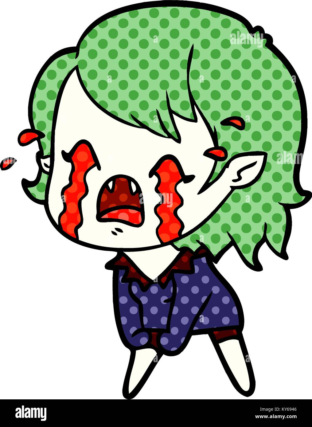 cartoon crying vampire girl Stock Vector Image & Art - Alamy