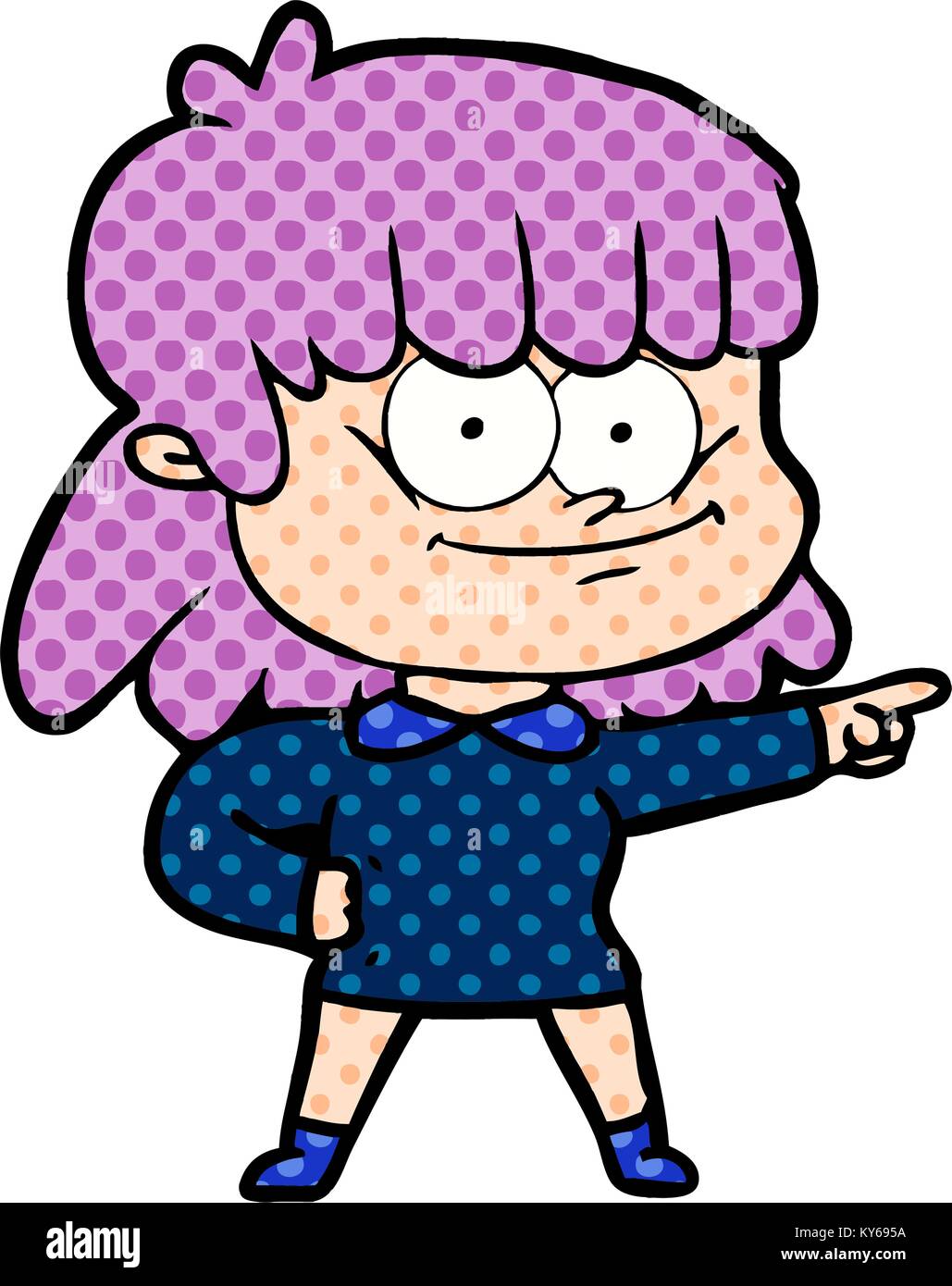 cartoon girl smiling Stock Vector Image & Art - Alamy