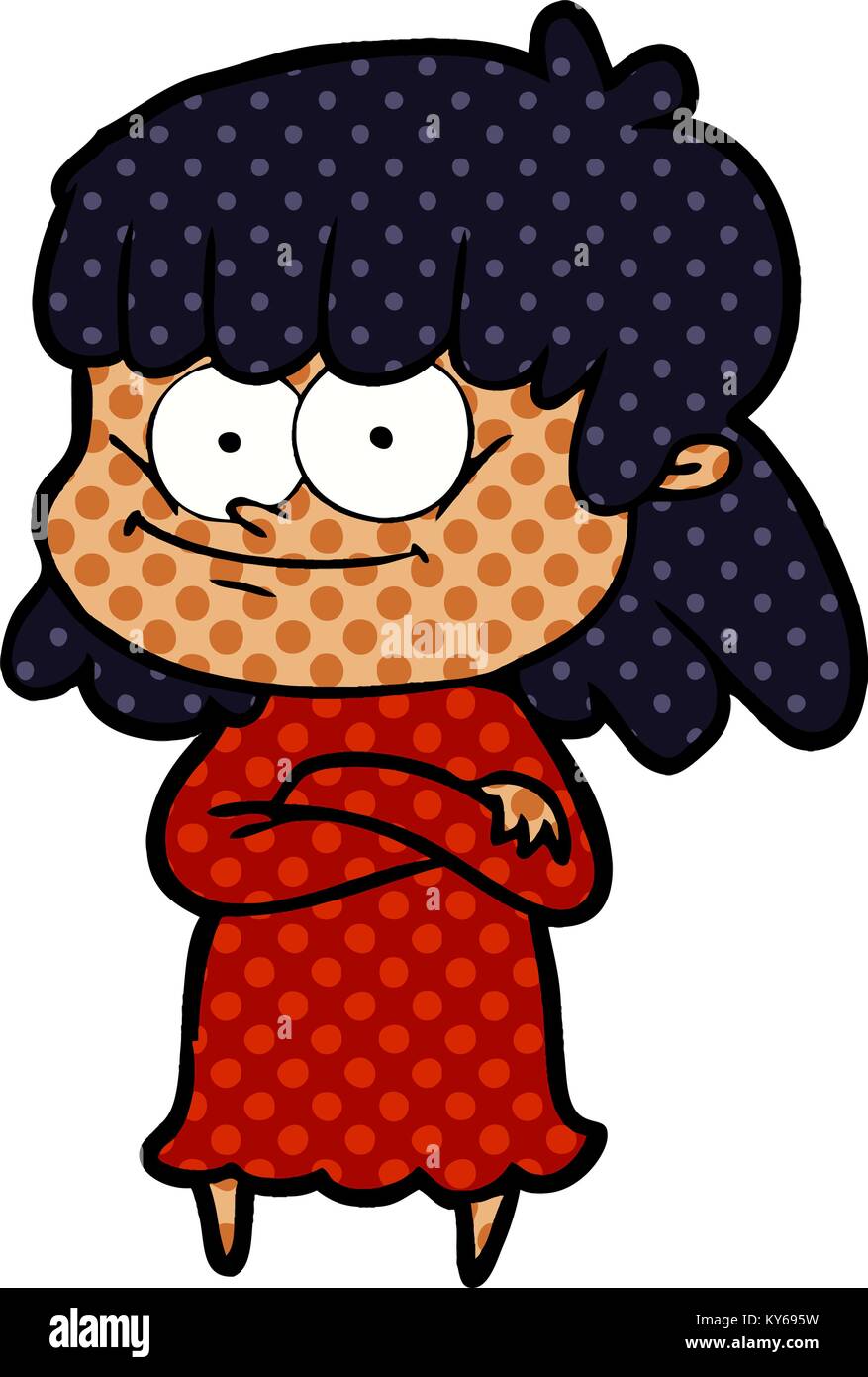 cartoon smiling woman Stock Vector Image & Art - Alamy