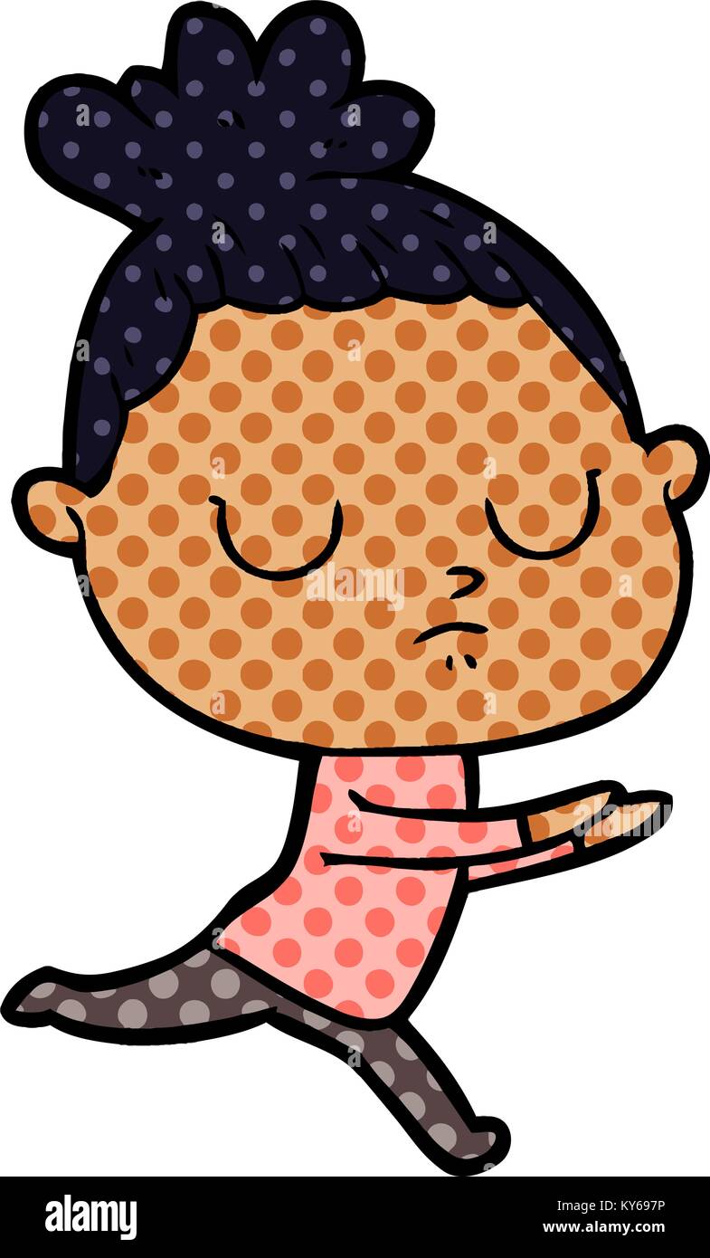 cartoon calm woman Stock Vector Image & Art - Alamy