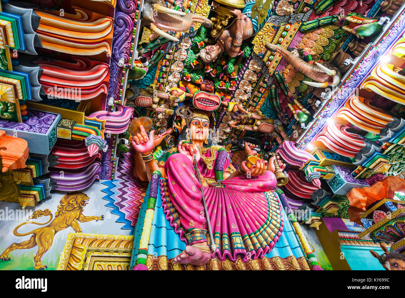 TRINCOMALEE, SRI LANKA - FEBRUARY 15, 2017: Pathirakali Amman Temple or ...