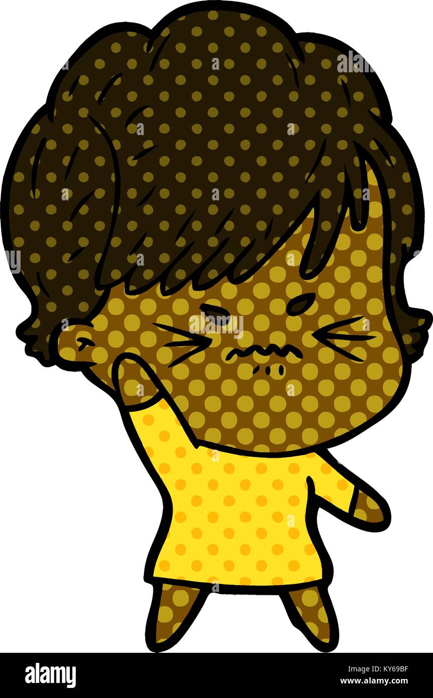 cartoon frustrated woman Stock Vector Image & Art - Alamy