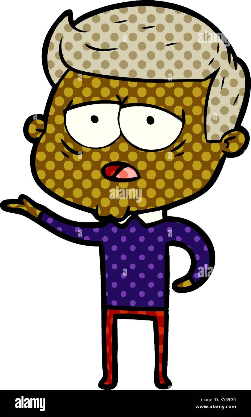 cartoon tired man Stock Vector Image & Art - Alamy