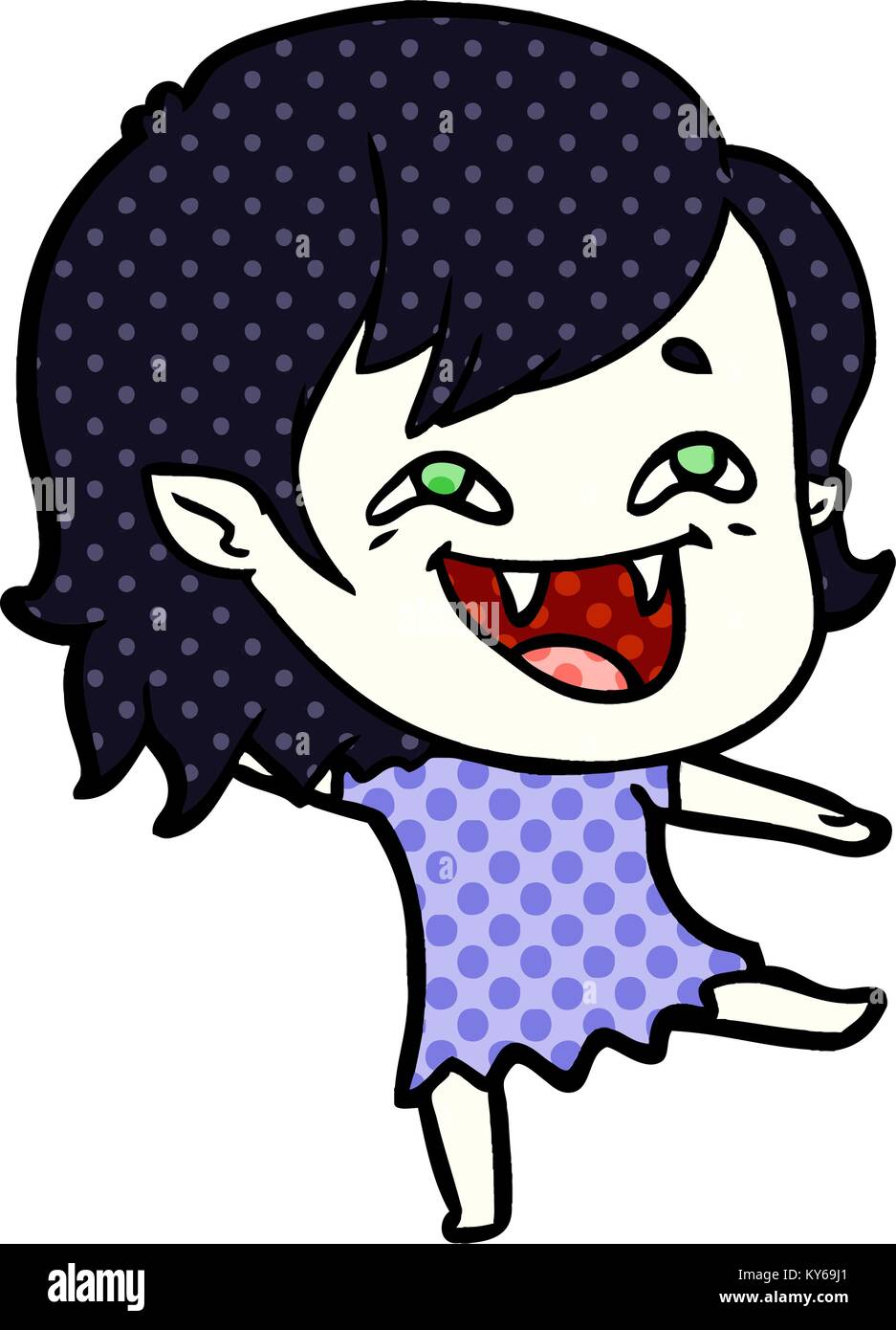 cartoon laughing vampire girl Stock Vector Image & Art - Alamy