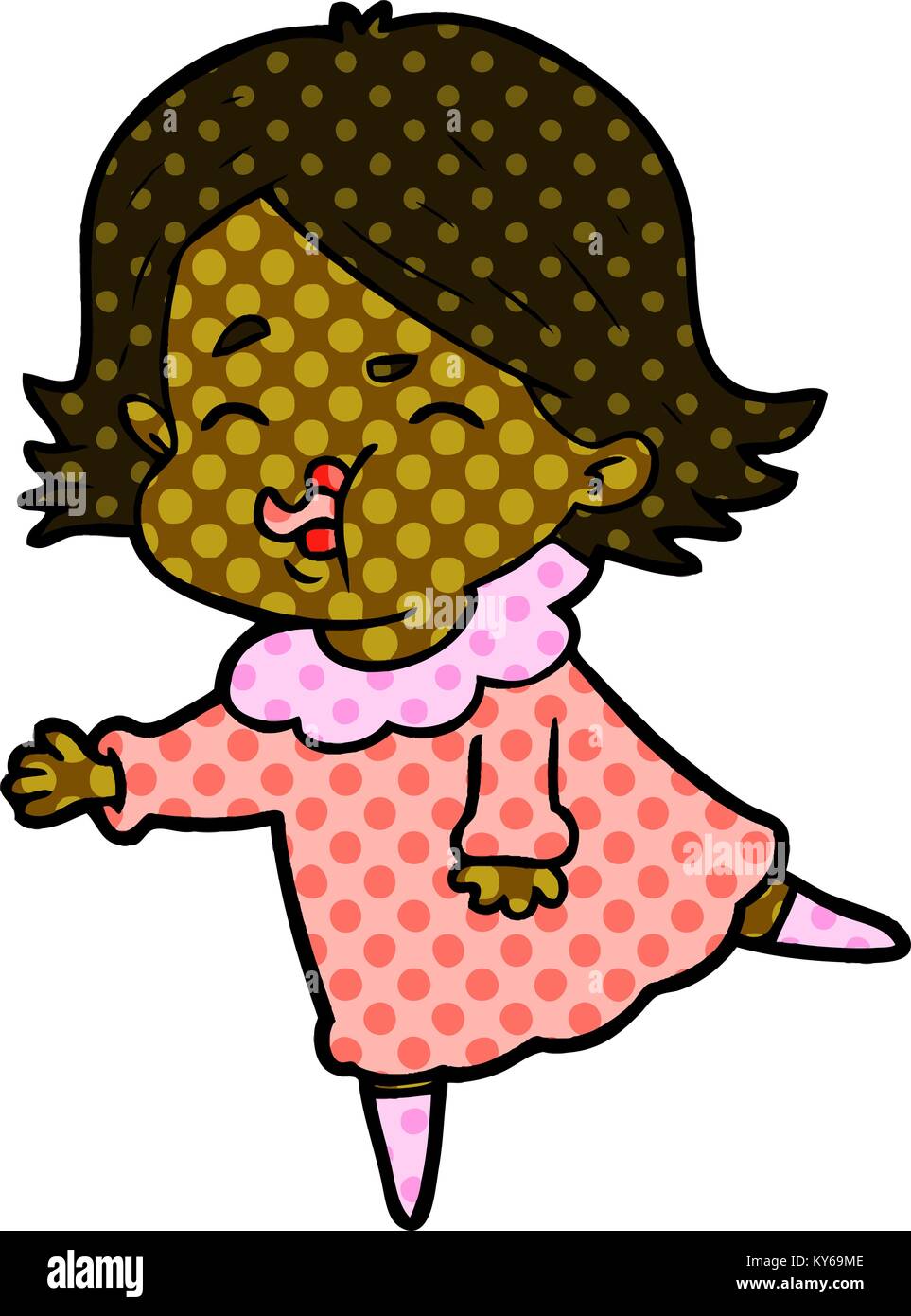 cartoon girl pulling face Stock Vector Image & Art - Alamy