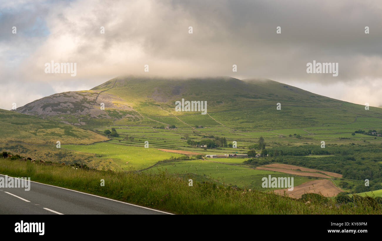 Welsh landscape on the Llyn Peninsula- Tre'r Ceiri near Trefor, Gwynedd ...