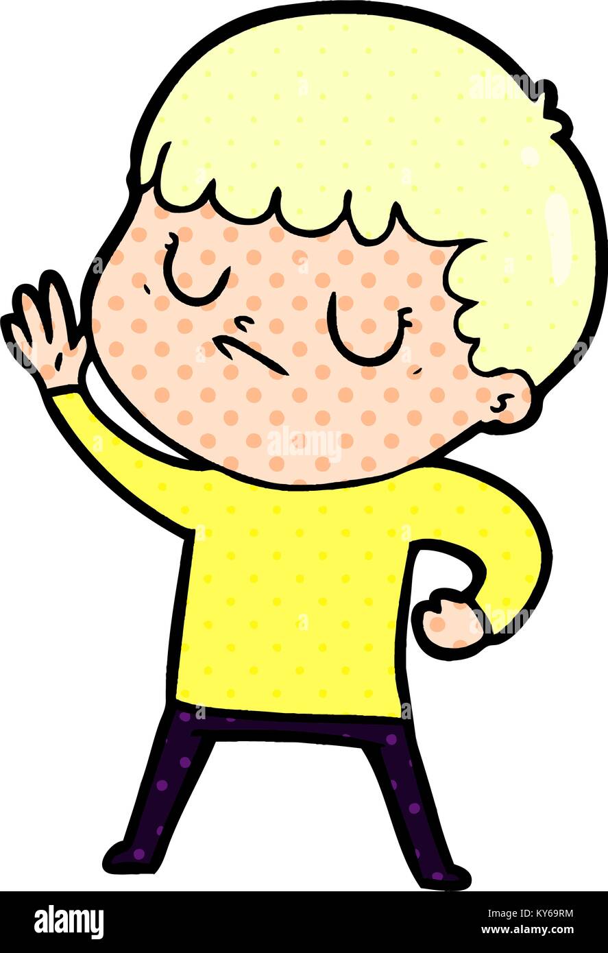 cartoon grumpy boy Stock Vector Image & Art - Alamy
