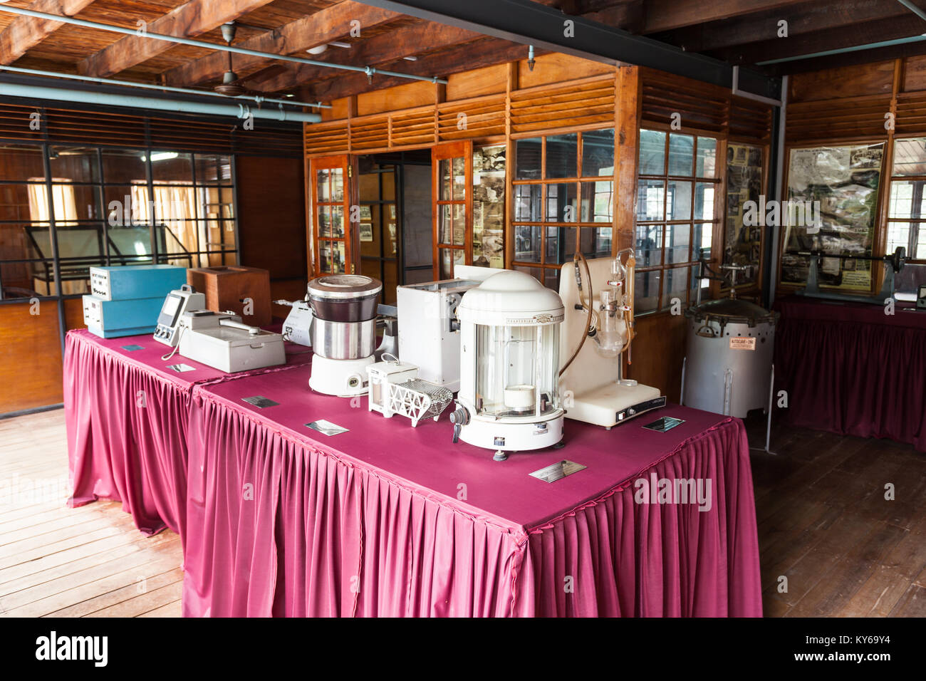 KANDY, SRI LANKA - FEBRUARY 19, 2017: Equipment inside the Ceylon Tea ...