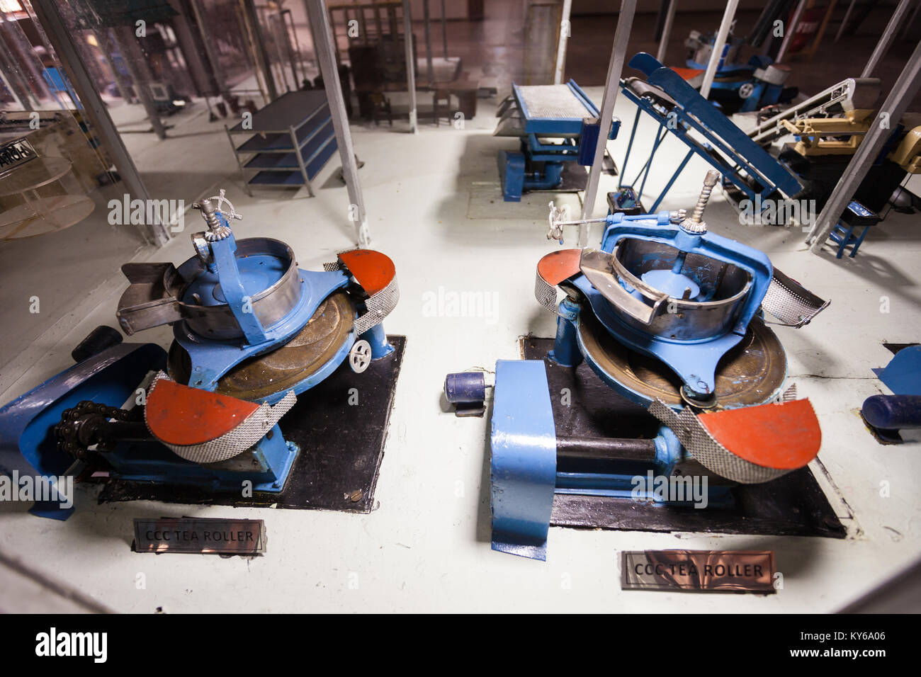 KANDY, SRI LANKA - FEBRUARY 19, 2017: Equipment inside the Ceylon Tea ...