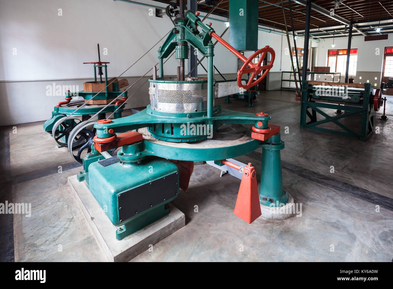 KANDY, SRI LANKA - FEBRUARY 19, 2017: Equipment inside the Ceylon Tea ...