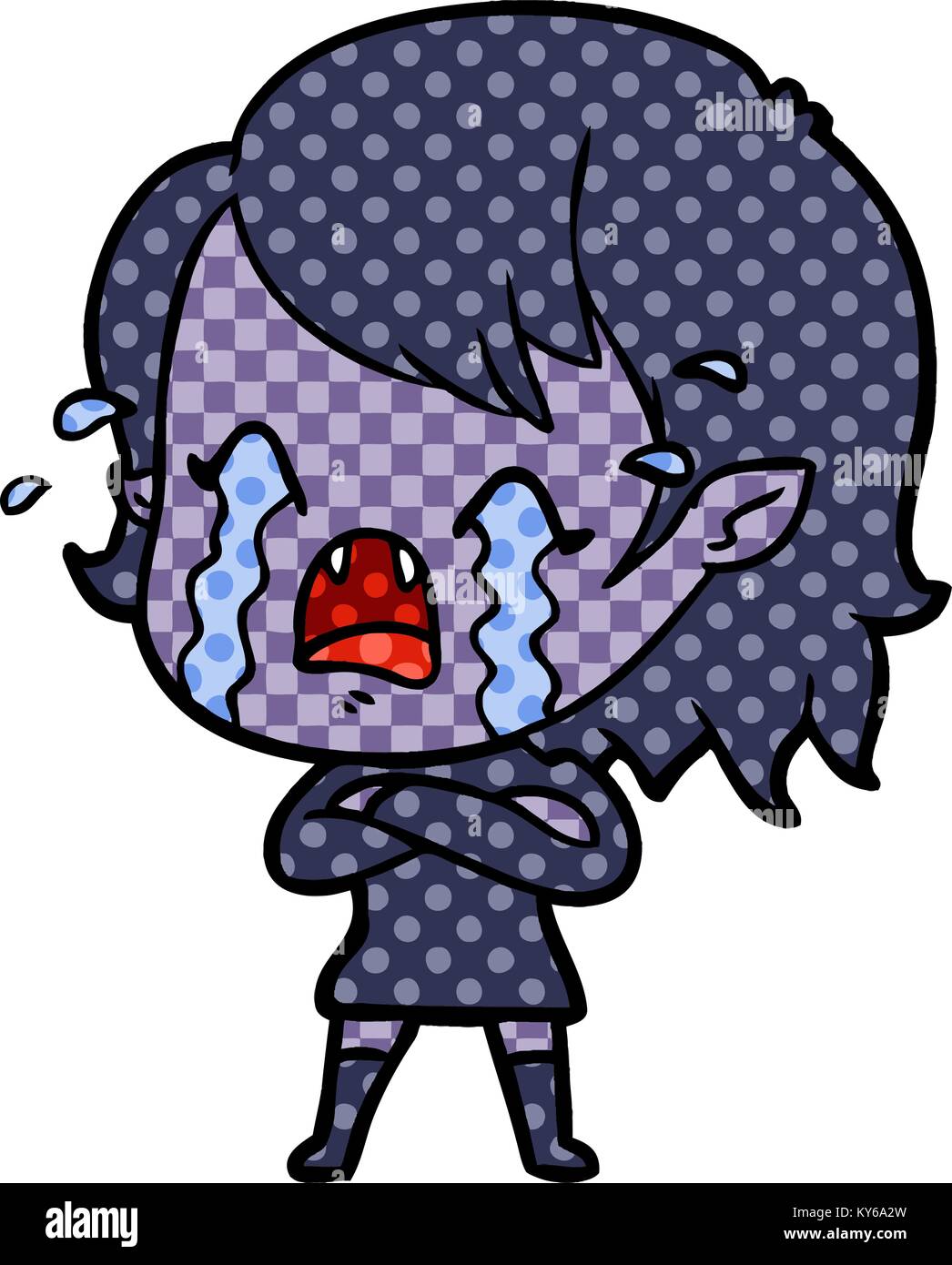 cartoon crying vampire girl Stock Vector Image & Art - Alamy