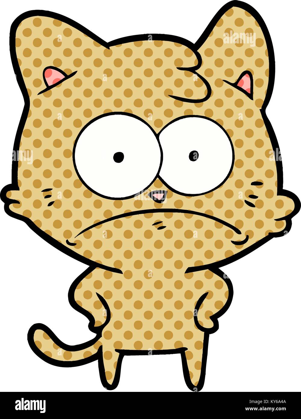 cartoon nervous cat Stock Vector Image & Art - Alamy