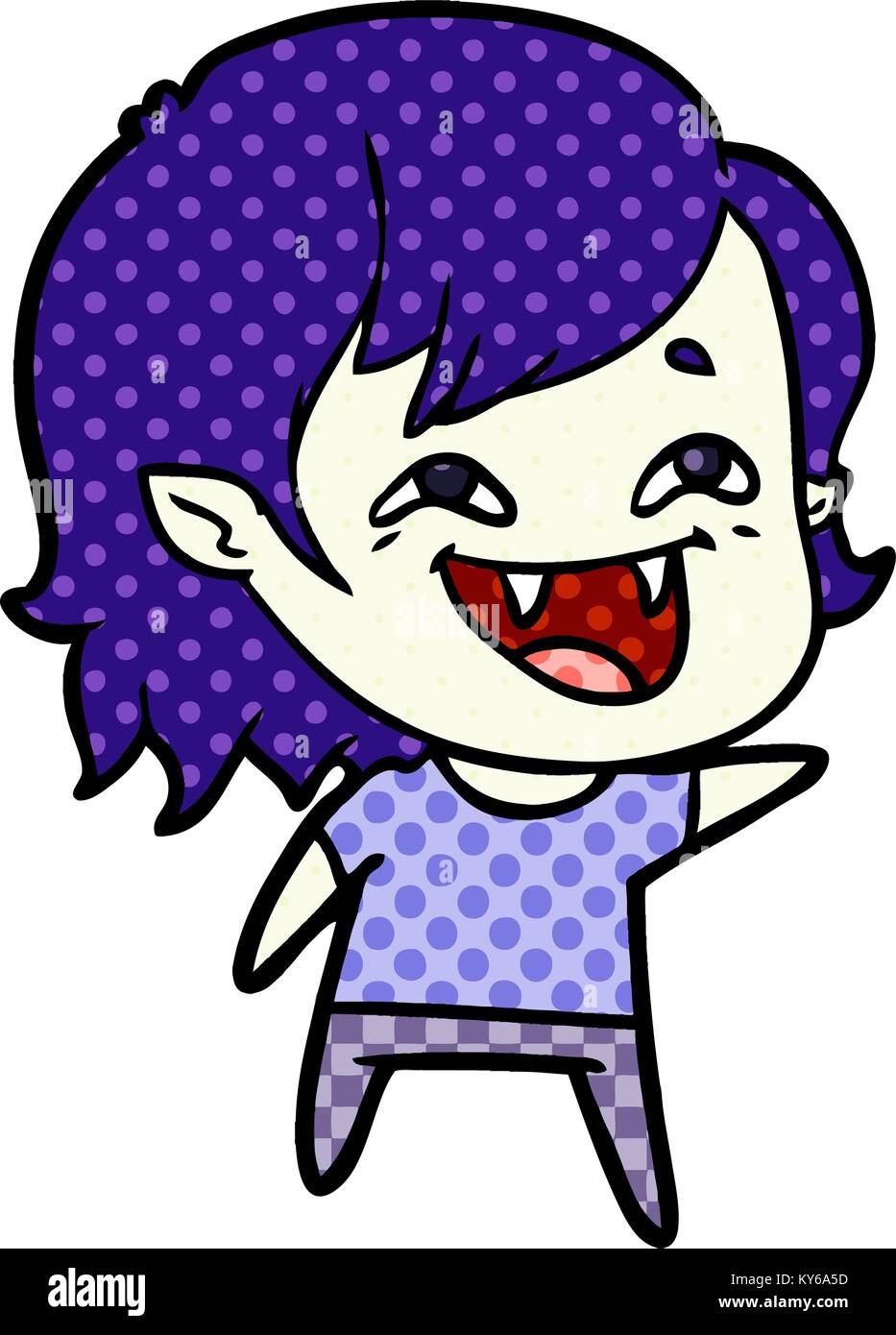 cartoon laughing vampire girl Stock Vector Image & Art - Alamy