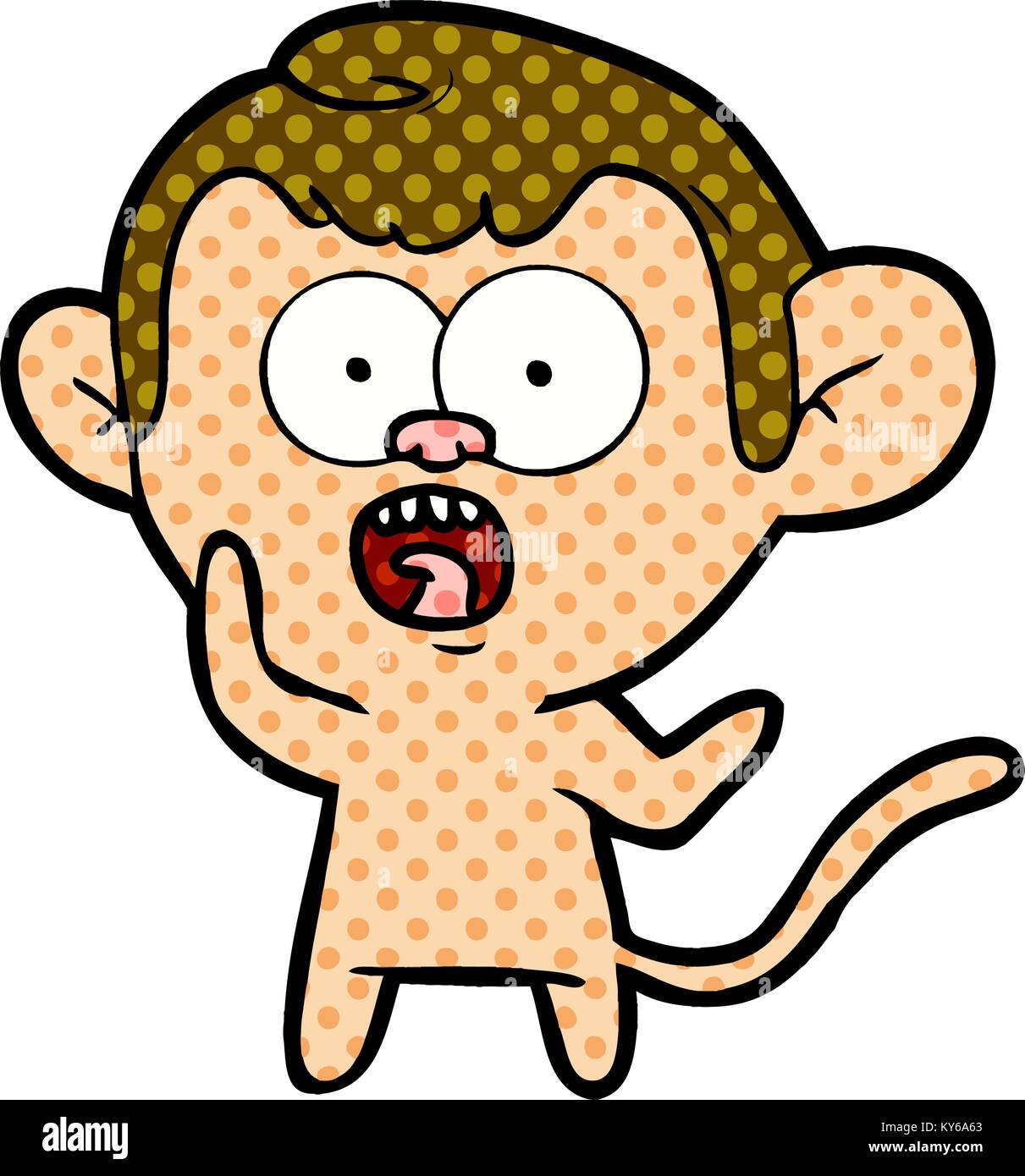 cartoon shocked monkey Stock Vector Image & Art - Alamy