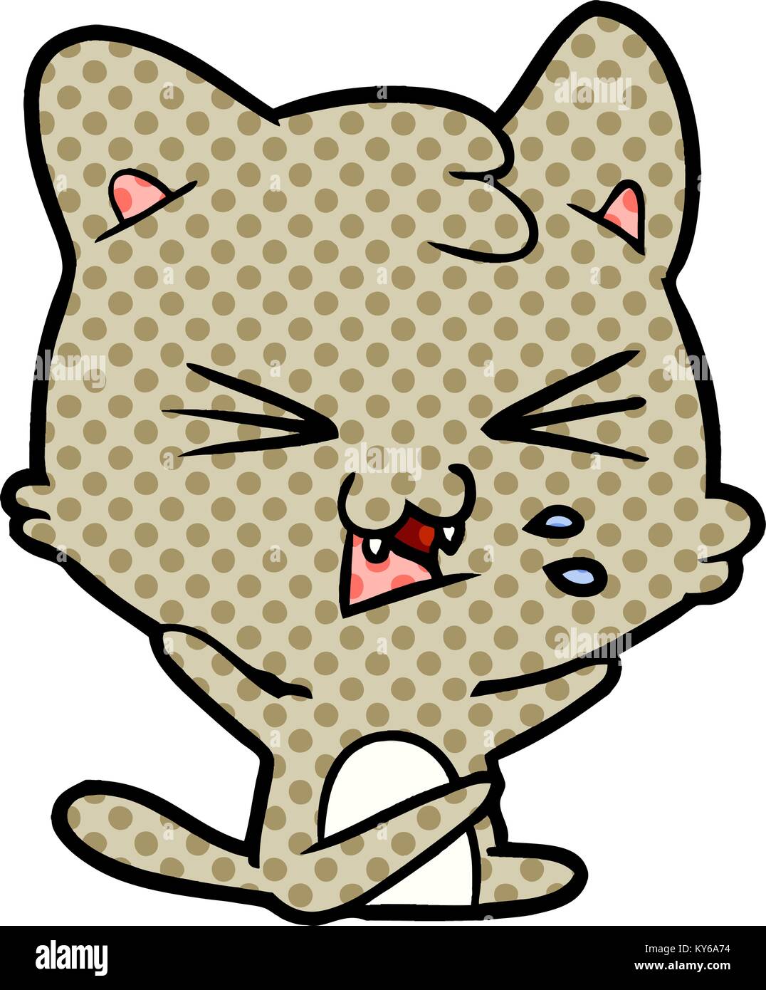 cartoon cat hissing Stock Vector Image & Art - Alamy