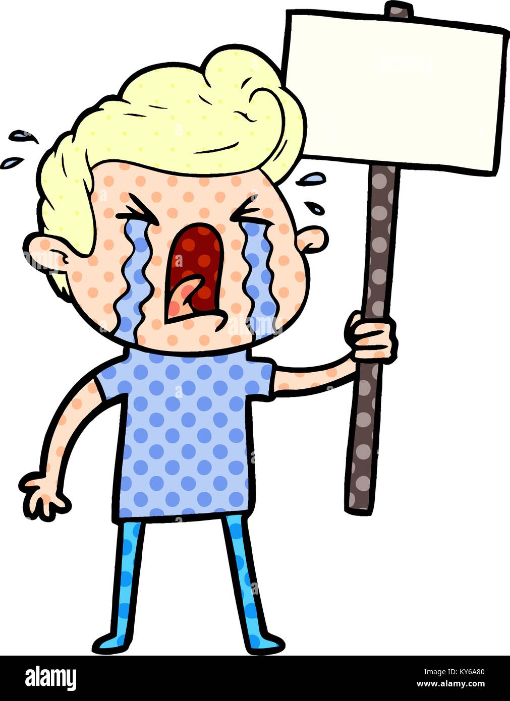 cartoon crying man Stock Vector Image & Art - Alamy