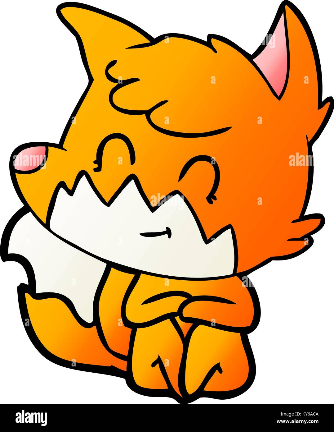 cartoon friendly fox Stock Vector Image & Art - Alamy