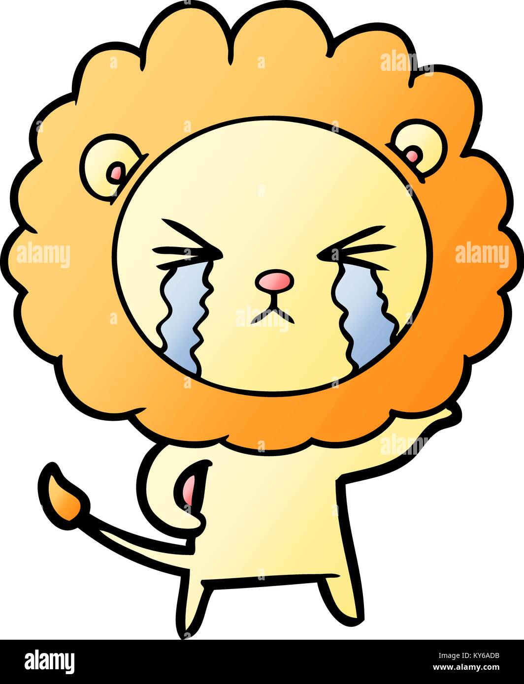 cartoon crying lion Stock Vector Image & Art - Alamy