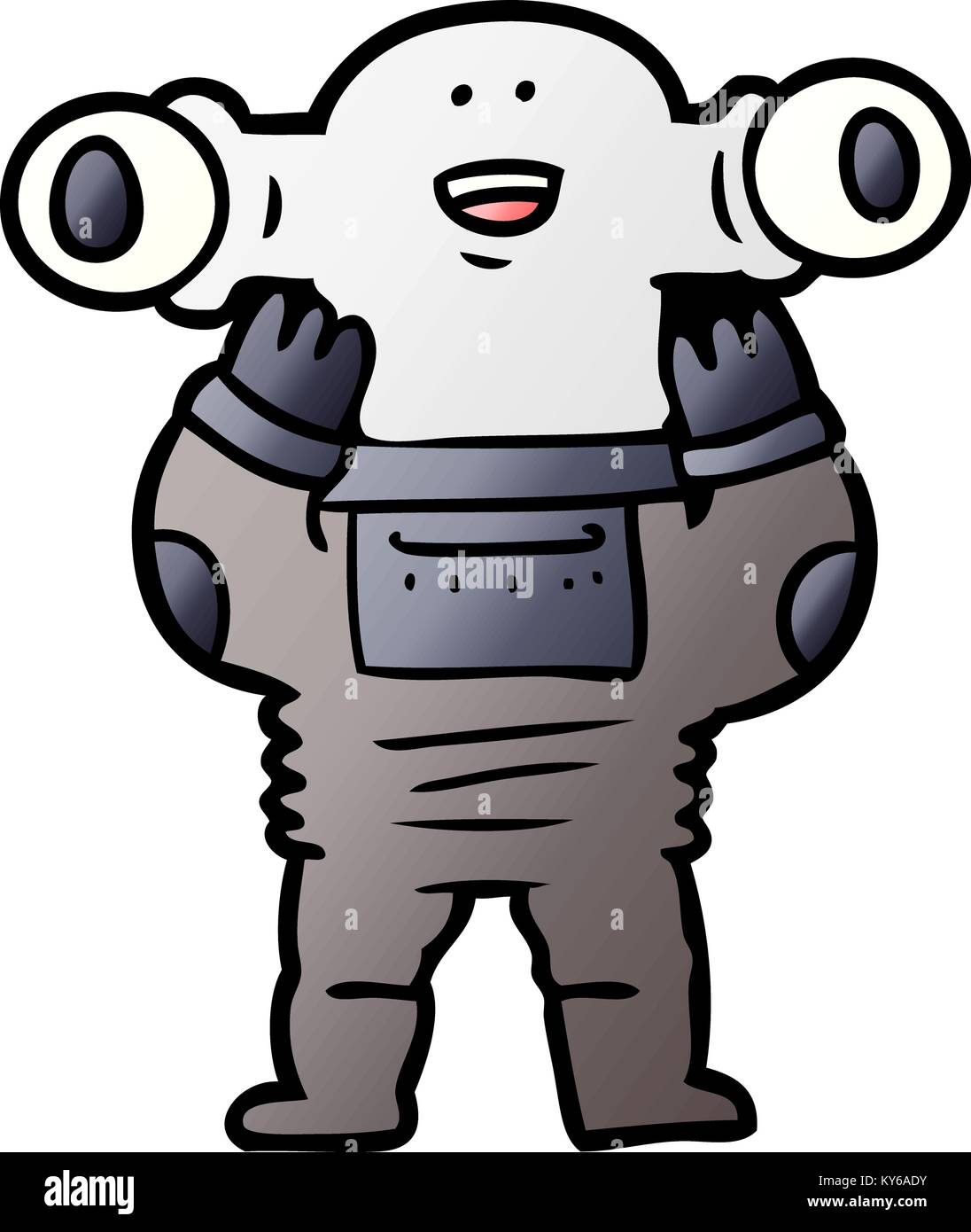 friendly cartoon alien Stock Vector Image & Art - Alamy