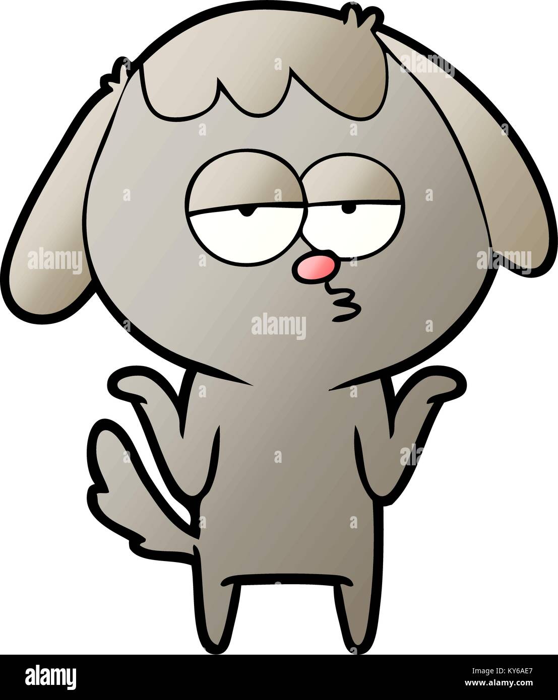 cartoon bored dog Stock Vector Image & Art - Alamy