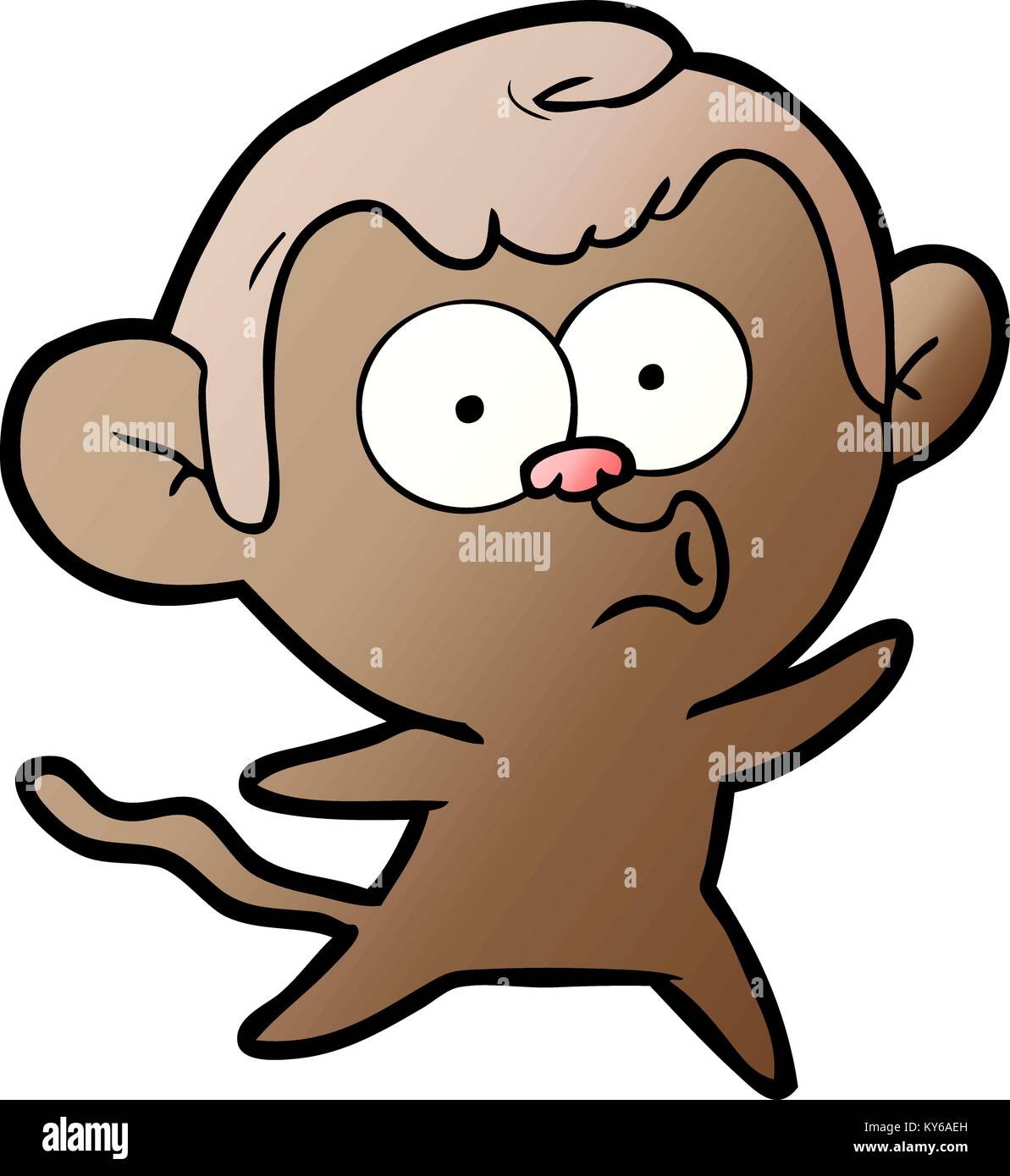 cartoon surprised monkey Stock Vector Image & Art - Alamy