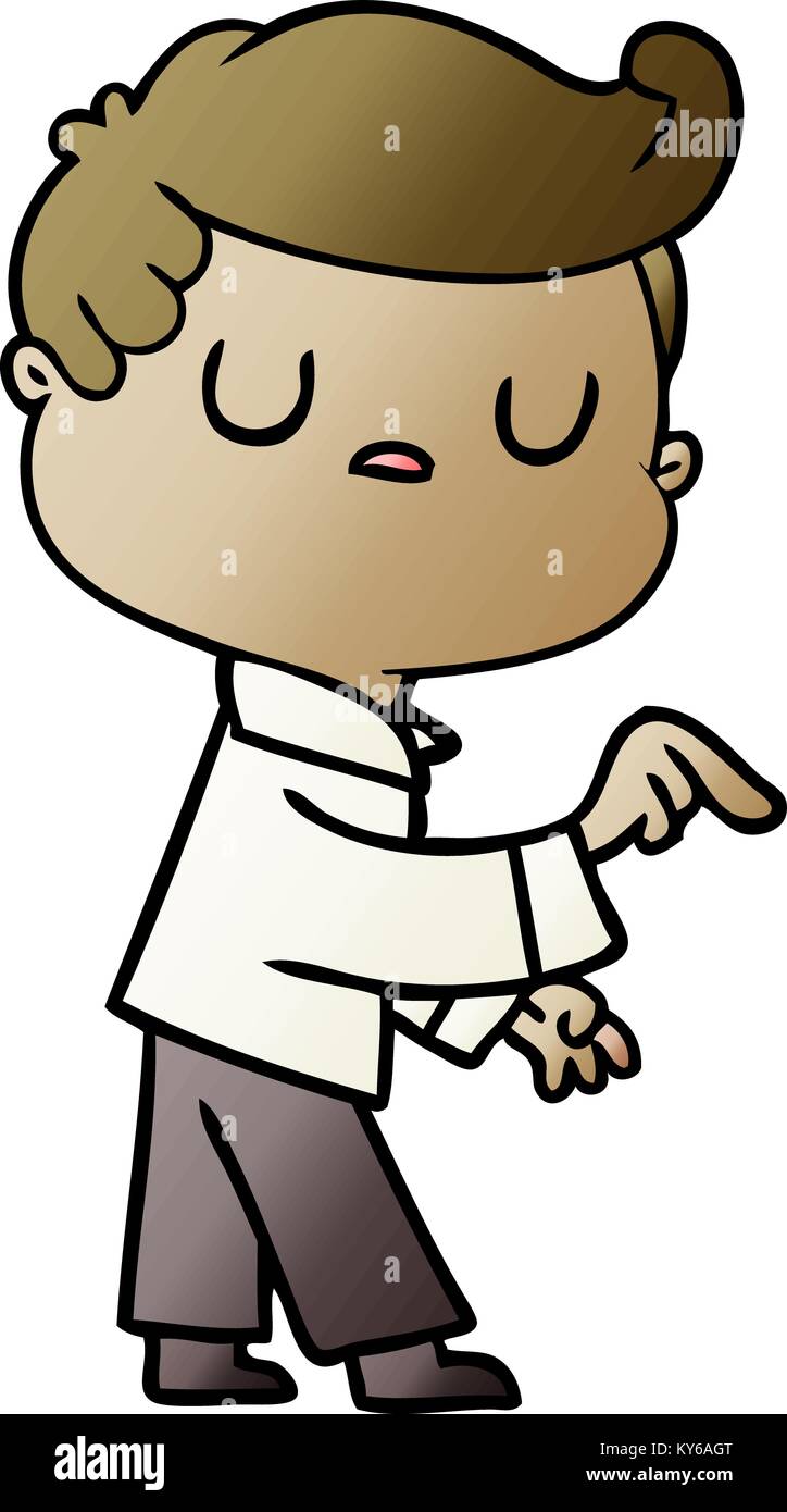 cartoon aloof man pointing finger Stock Vector Image & Art - Alamy