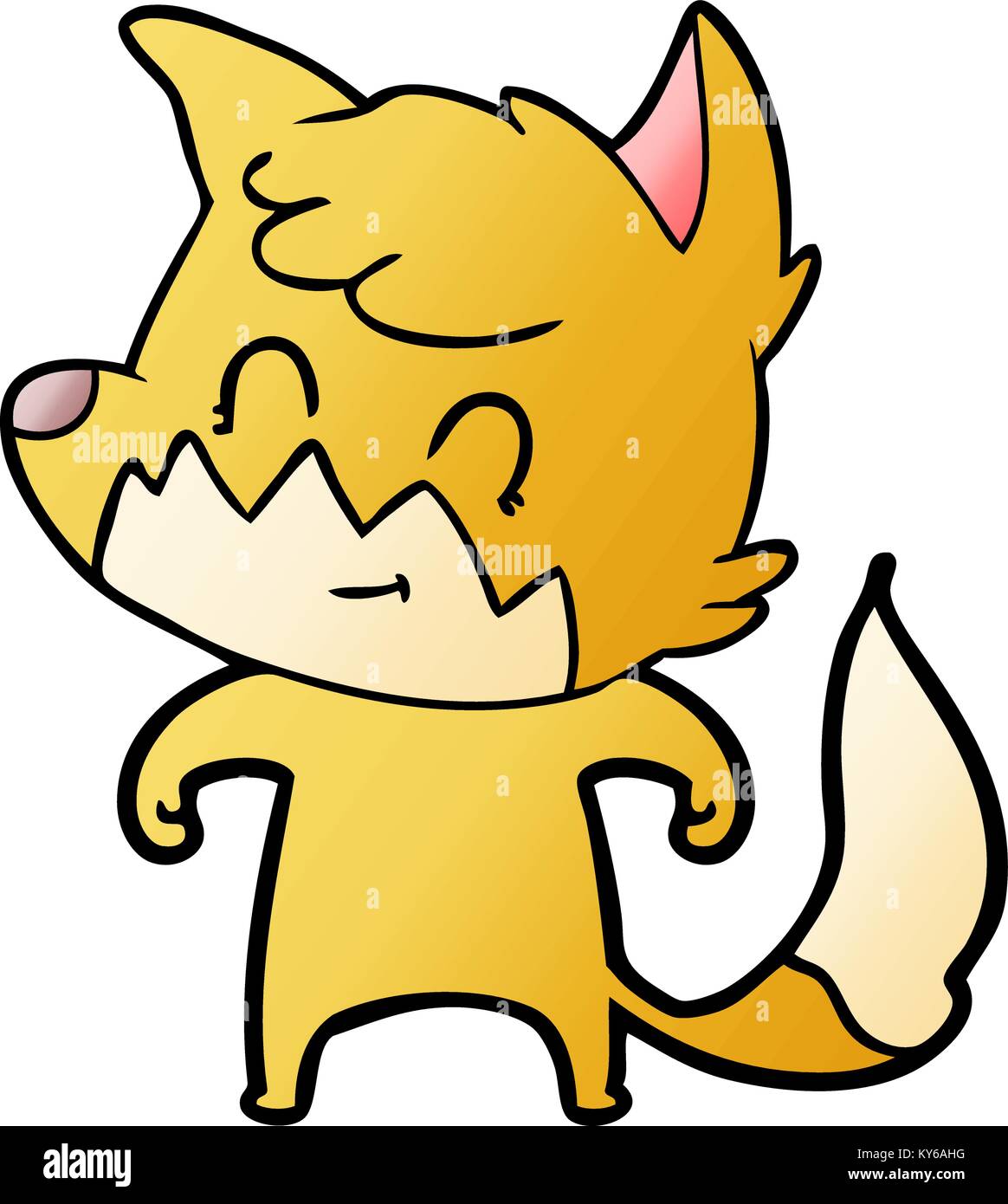 cartoon friendly fox Stock Vector Image & Art - Alamy