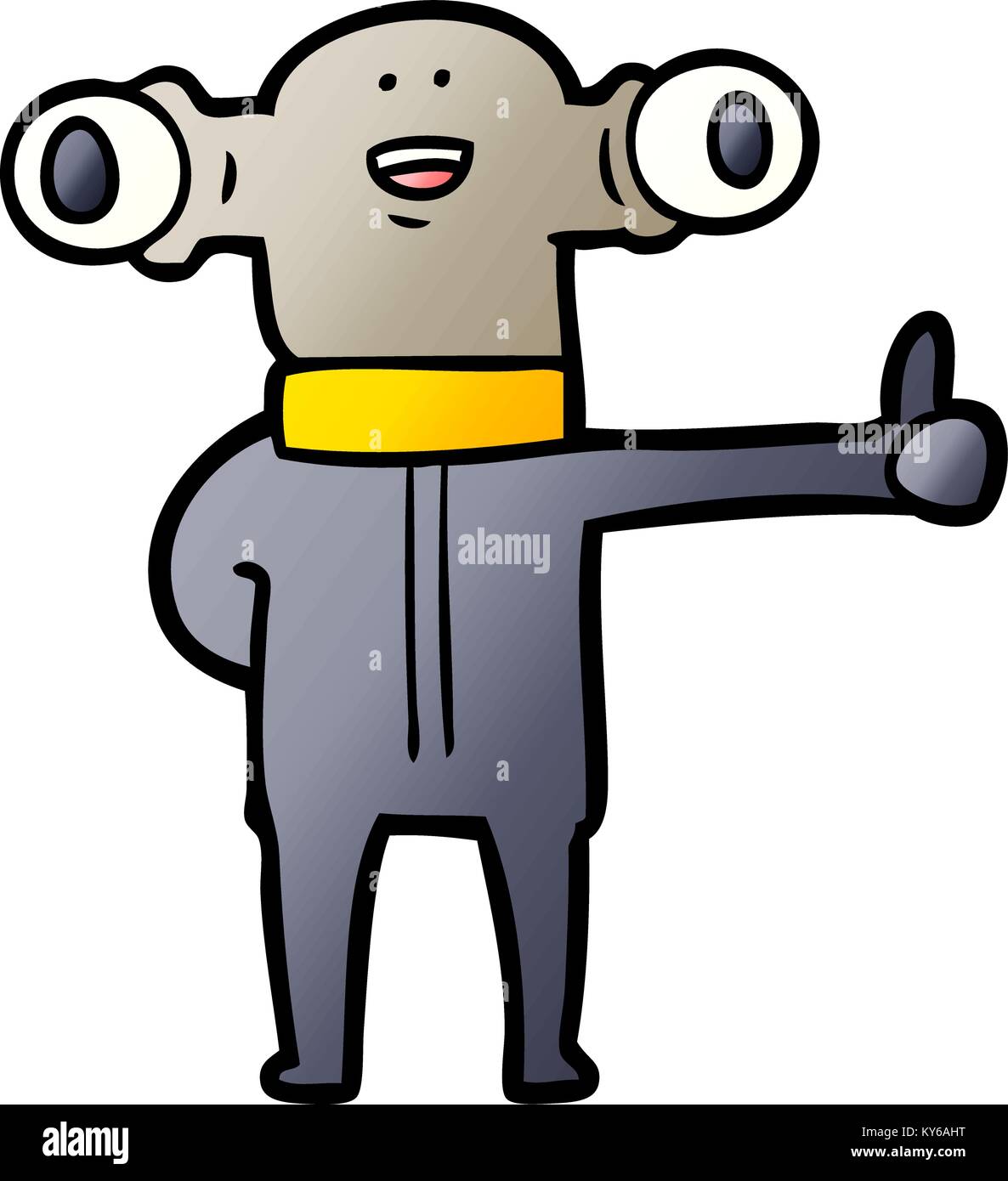 friendly cartoon alien Stock Vector Image & Art - Alamy