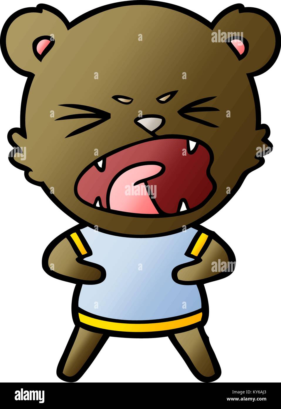 angry cartoon bear Stock Vector Image & Art - Alamy
