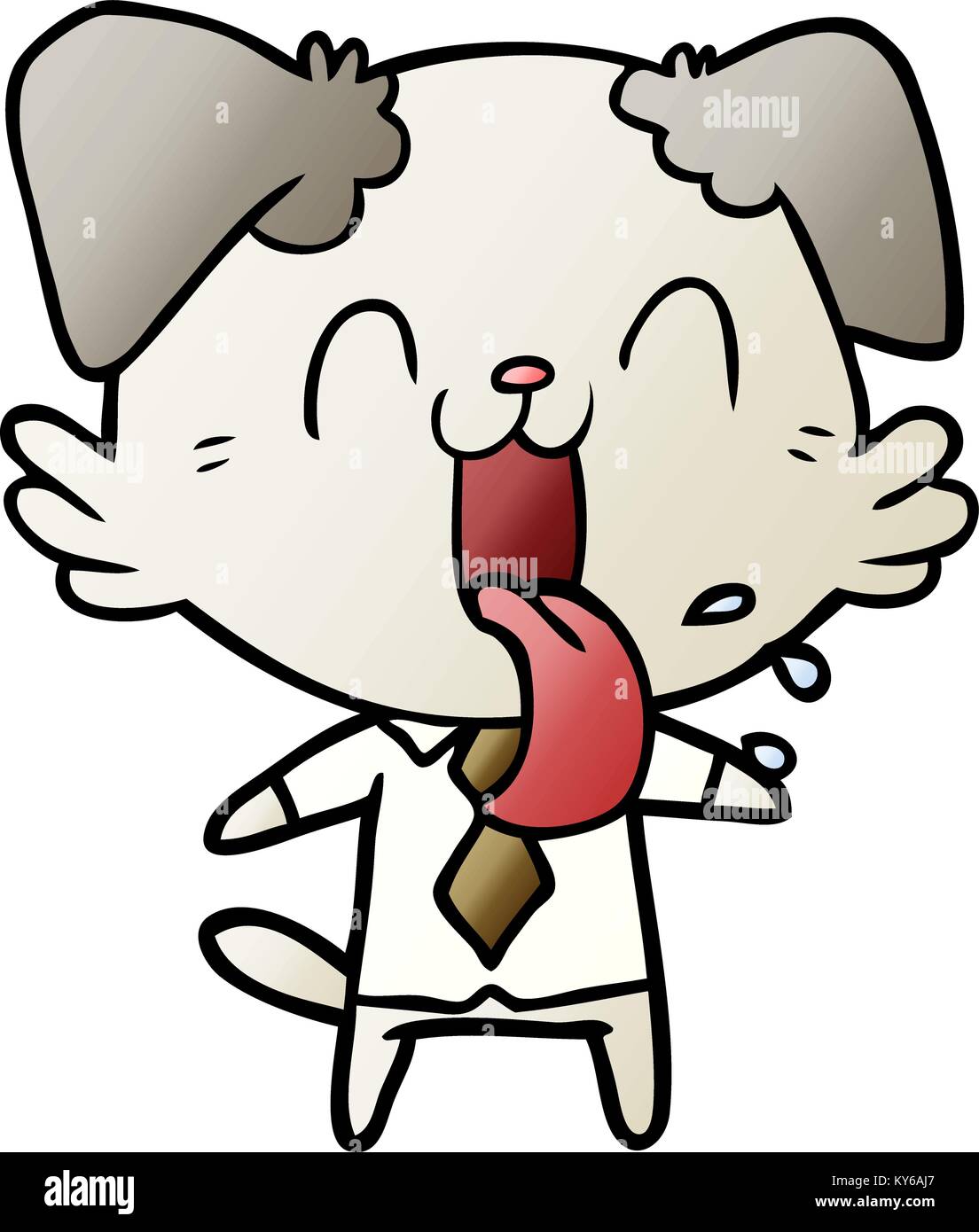 cartoon panting dog Stock Vector Image & Art - Alamy