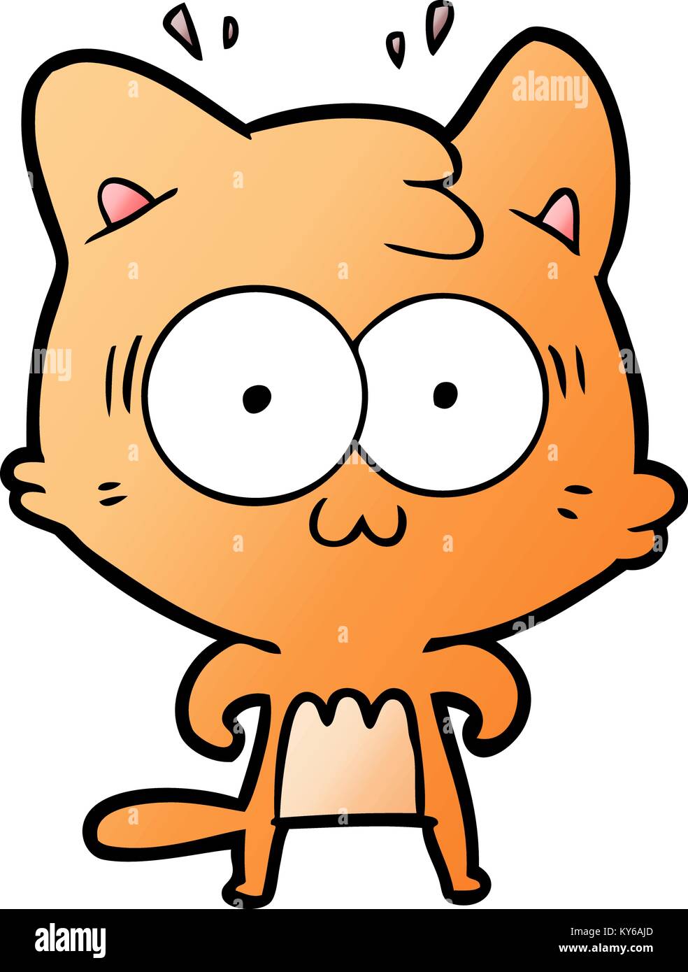 cartoon surprised cat Stock Vector Image & Art - Alamy