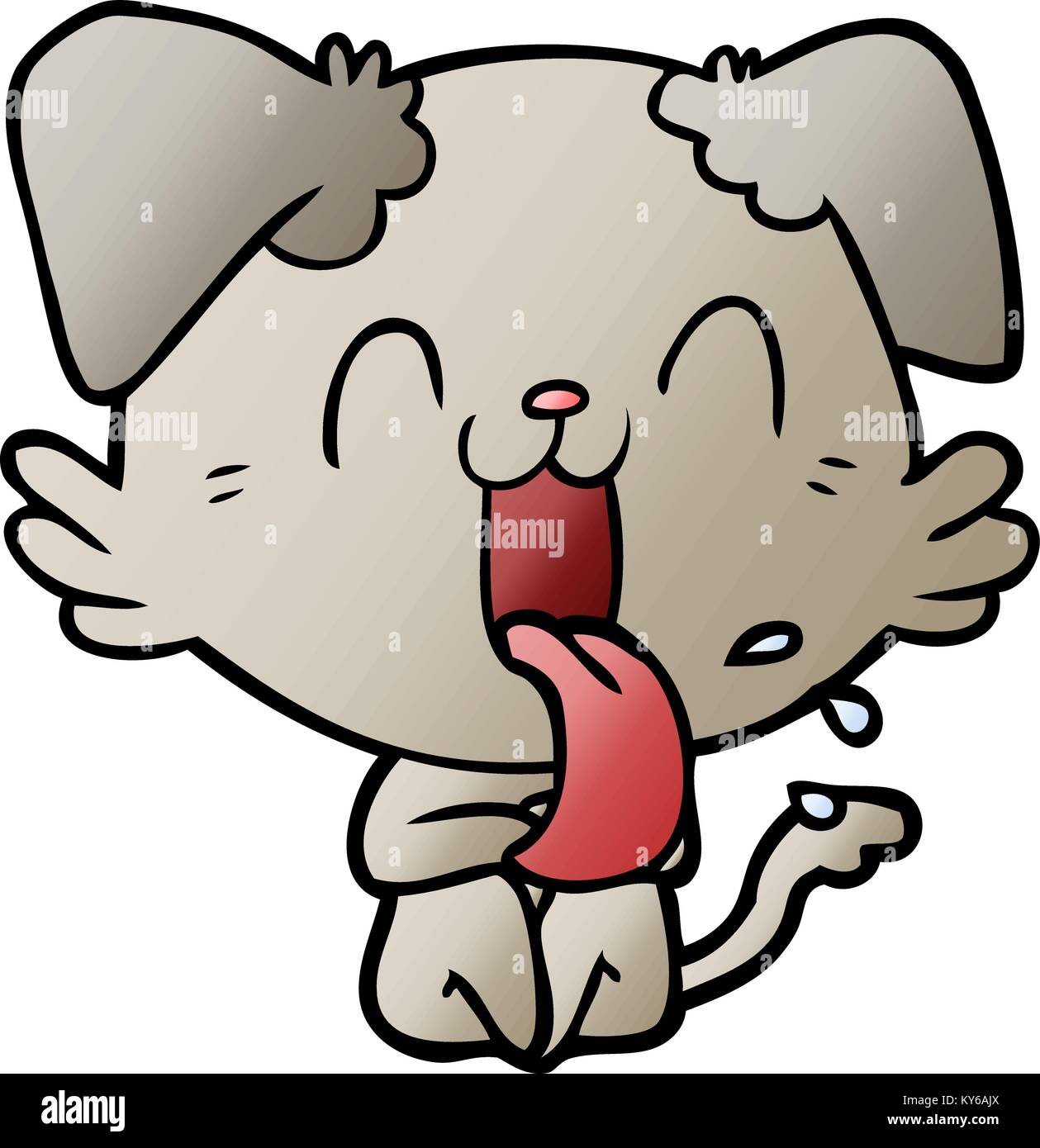 cartoon panting dog Stock Vector Image & Art - Alamy