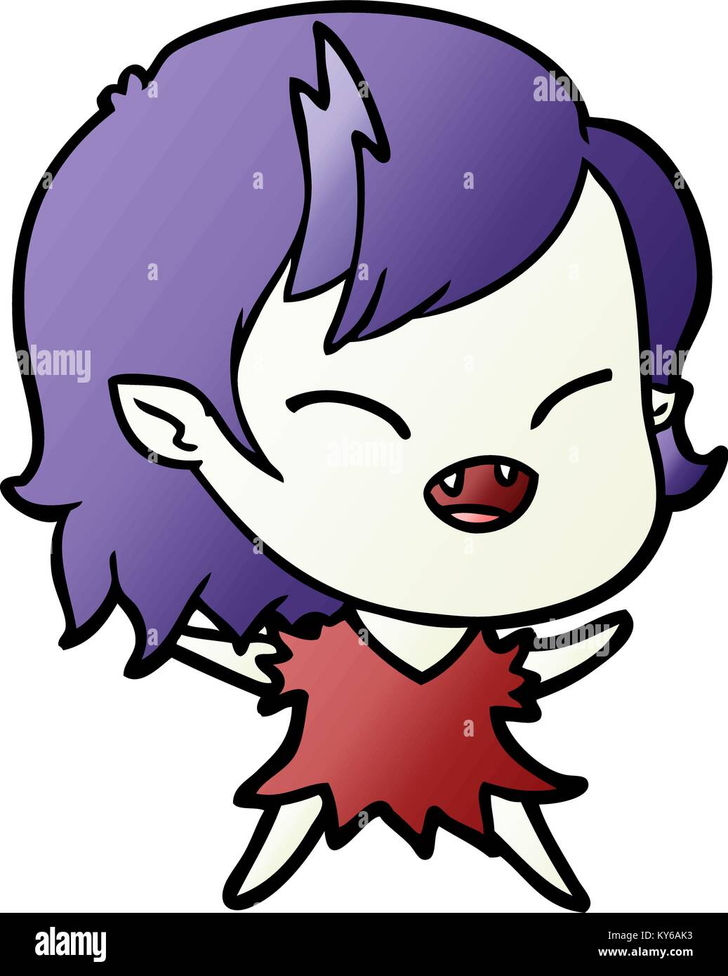 cartoon laughing vampire girl Stock Vector Image & Art - Alamy