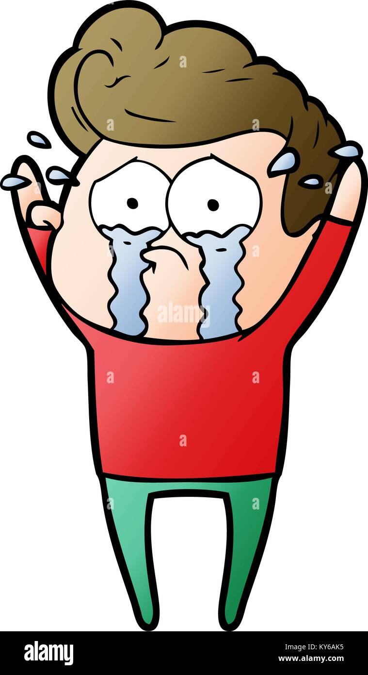 cartoon crying man Stock Vector Image & Art - Alamy