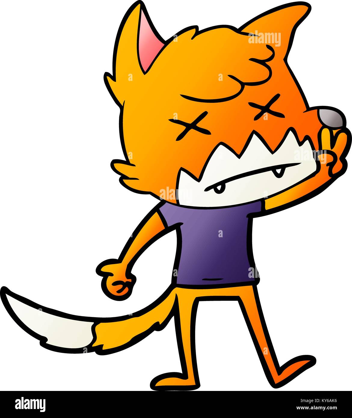 cartoon dead fox Stock Vector Image & Art - Alamy
