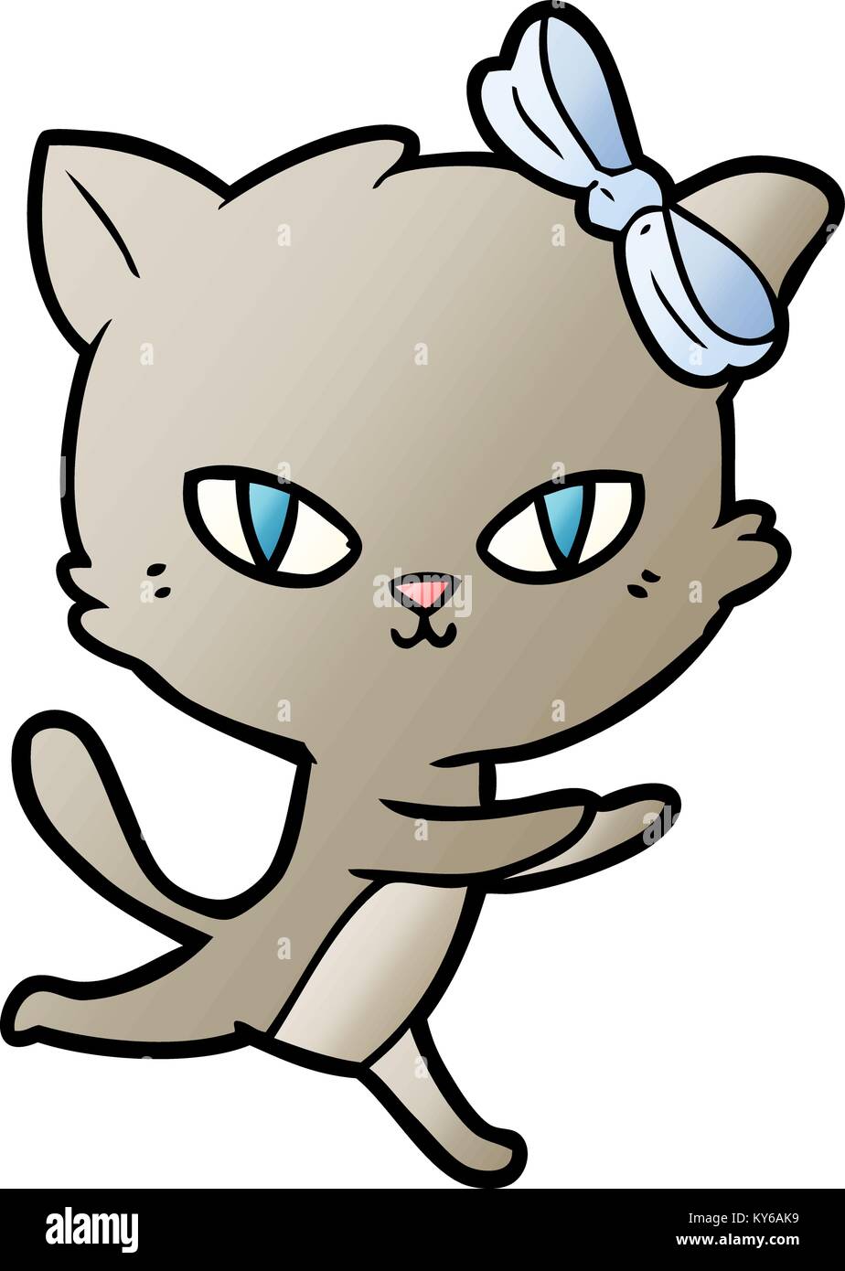 cute cartoon cat running Stock Vector Image & Art - Alamy