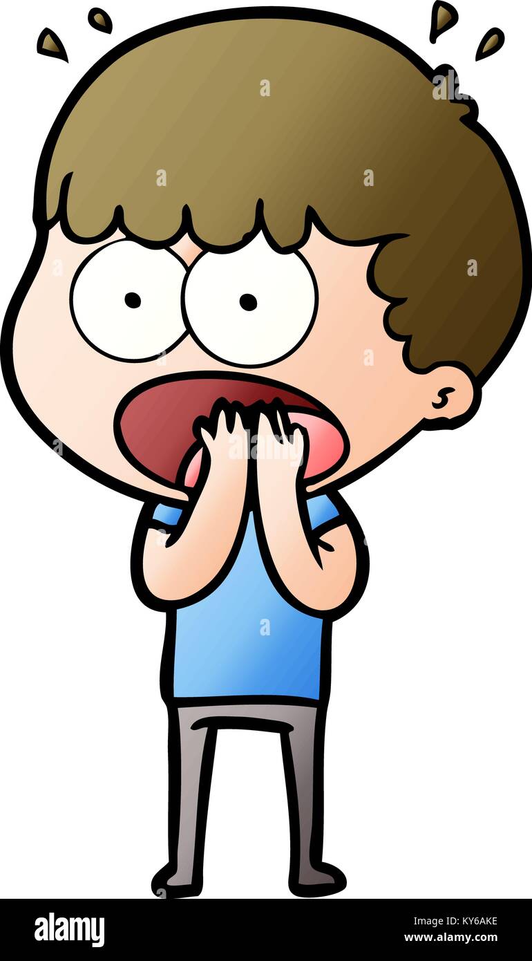 cartoon shocked man Stock Vector Image & Art - Alamy