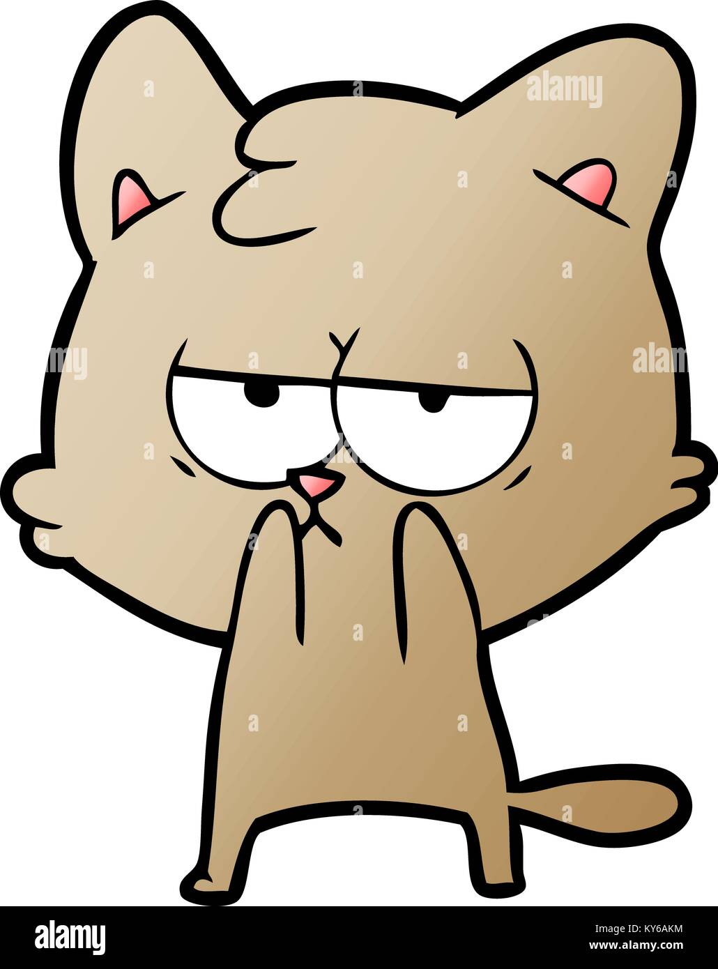 bored cartoon cat Stock Vector Image & Art - Alamy