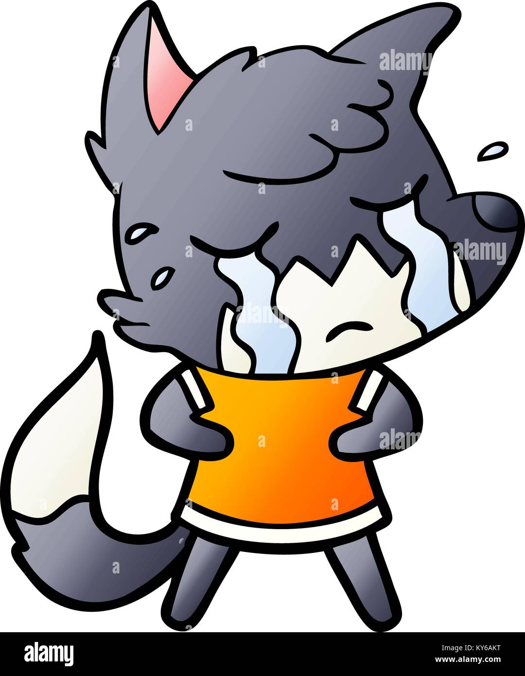crying fox cartoon Stock Vector Image & Art - Alamy