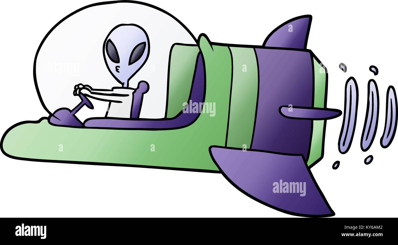 cartoon alien spacecraft Stock Vector Image & Art - Alamy